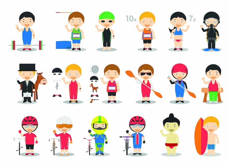 96x Sporting Clipart: Where Childhood Dreams Score Big ,children ...