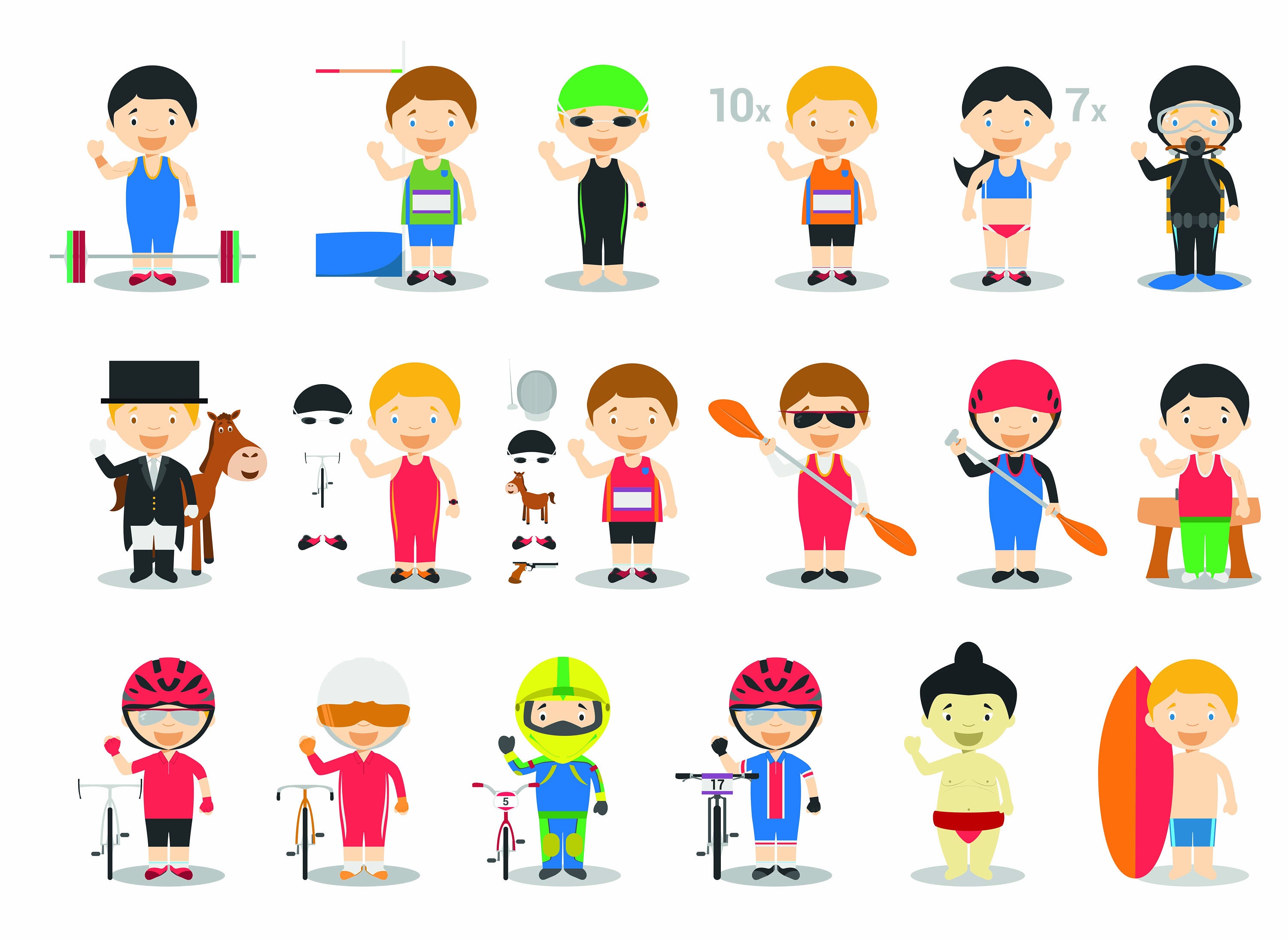 96x Sporting Clipart: Where Childhood Dreams Score Big ,children ...