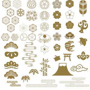 220japanese Art Vector Graphics: Asian Symbols, Icons (PNG, AI) - Etsy