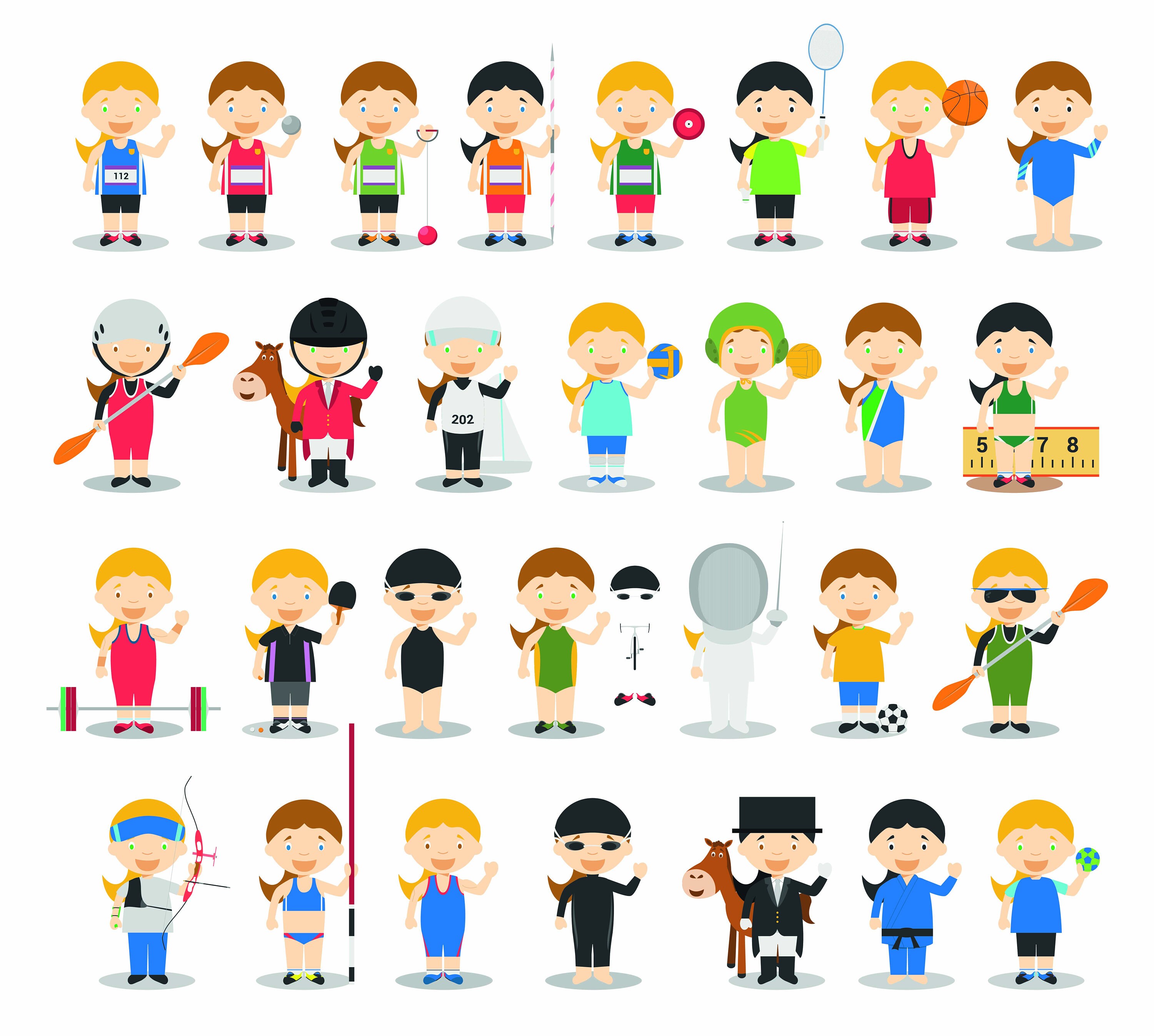 96x Sporting Clipart: Where Childhood Dreams Score Big ,children ...