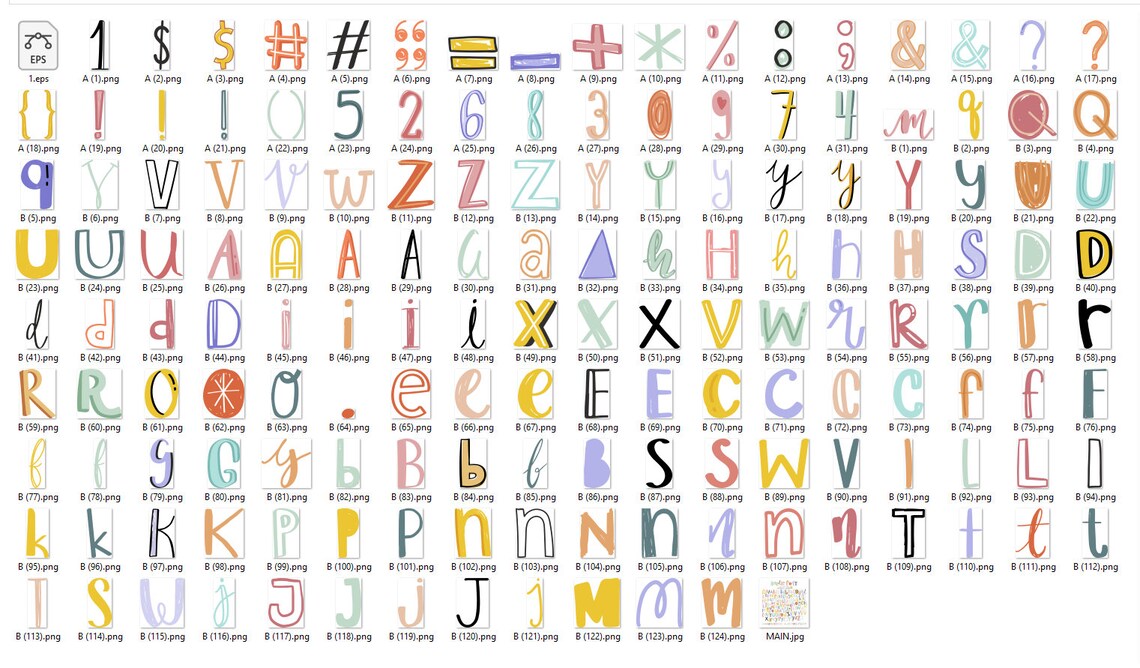 Unleash Your Creativity With Doodle Font Clipart – It's Like a Box of ...