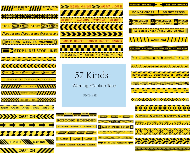 57caution Tape PNG Clipart: Crime Scene, Warning Designs (digital ...