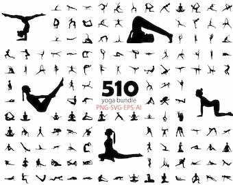 Yoga Svg – Yoga Pose Svg – Yoga Clipart – Asana Svg – Lotus Svg – Poses ...
