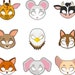 88animal Face Mask Clipart Png-svg.enchanting Mask Illustrations ...