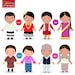 28asian Children Clipart: Cultural Diversity Illustrations (digital ...