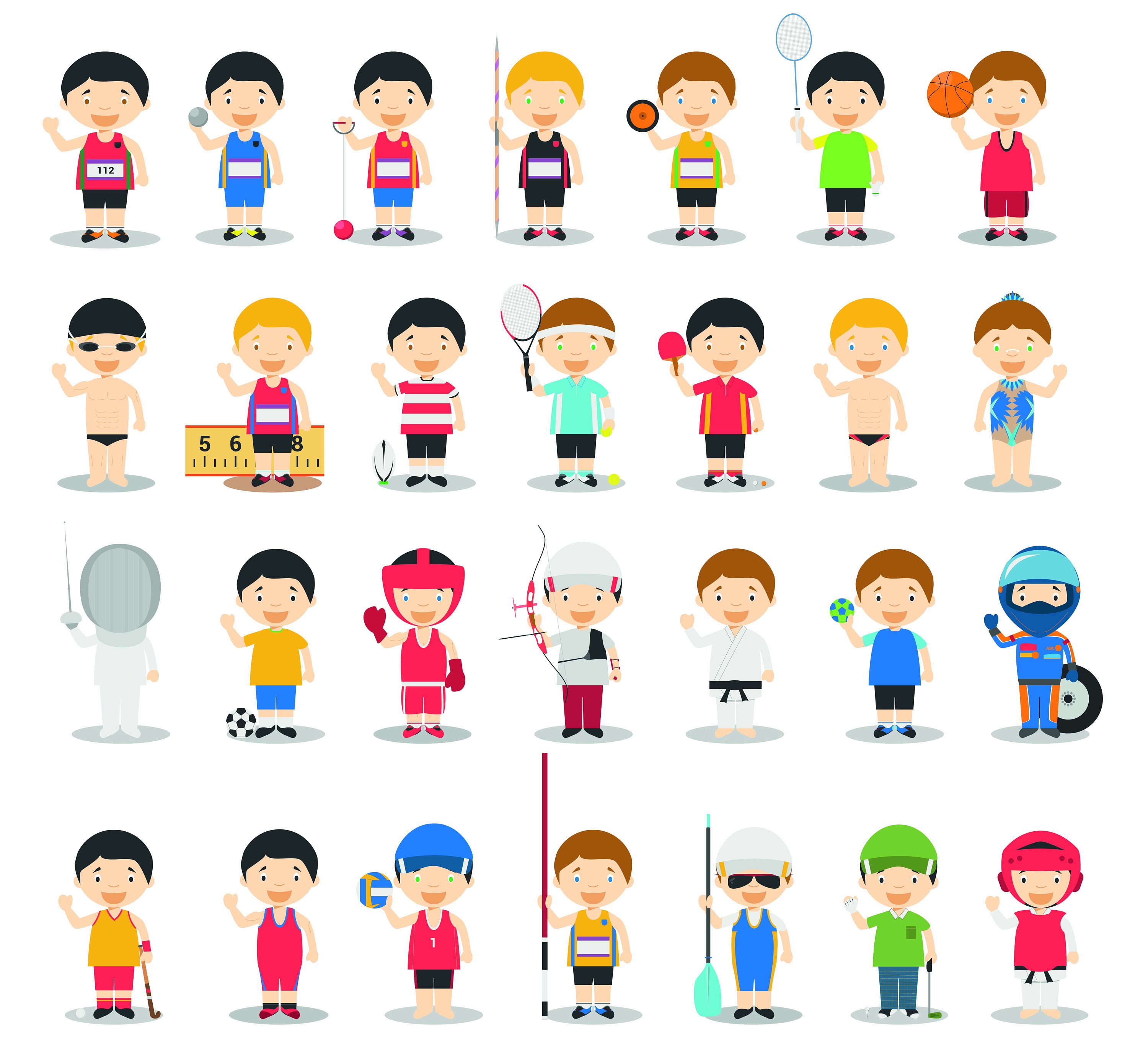 96x Sporting Clipart: Where Childhood Dreams Score Big ,children ...