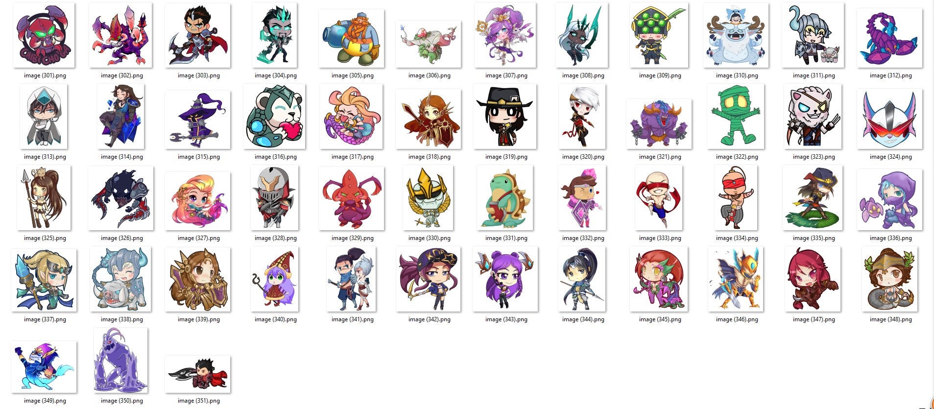 350-lol Charactor PNG Bundle,cartoon Characters Mega Bundle PNG ...