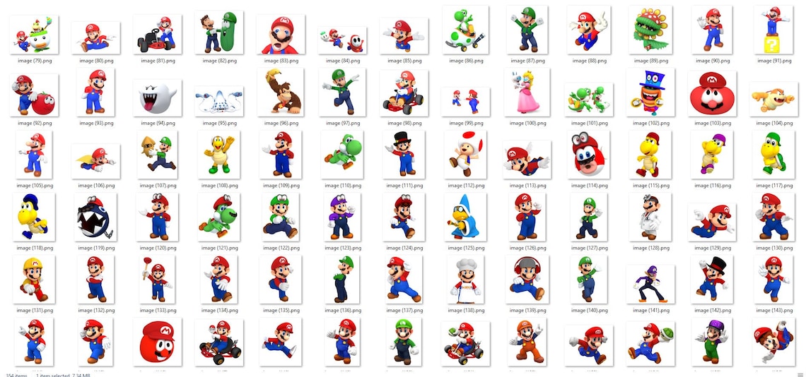 354-mario PNG, Mario Clipart Bundle, Super Mario Bros PNG Instant ...