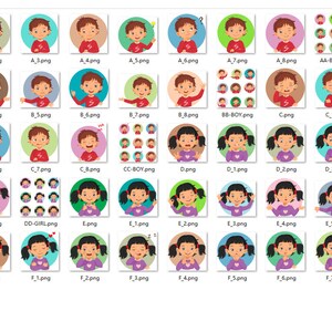 Expressive Children's Emotions Clipart Collection -54 Kids Emotion - Etsy