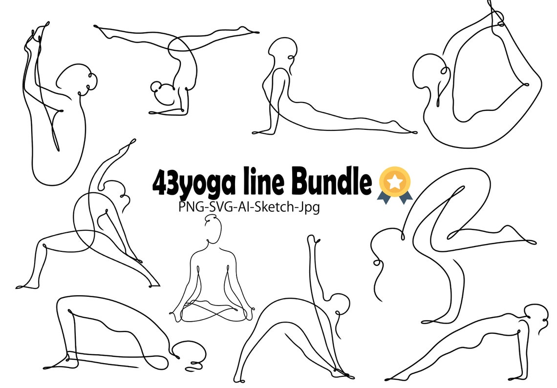 43yoga Line Bundle, Elevate Your Yoga Practice With 43 Stylish Pose ...