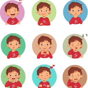 Expressive Children's Emotions Clipart Collection -54 Kids Emotion - Etsy