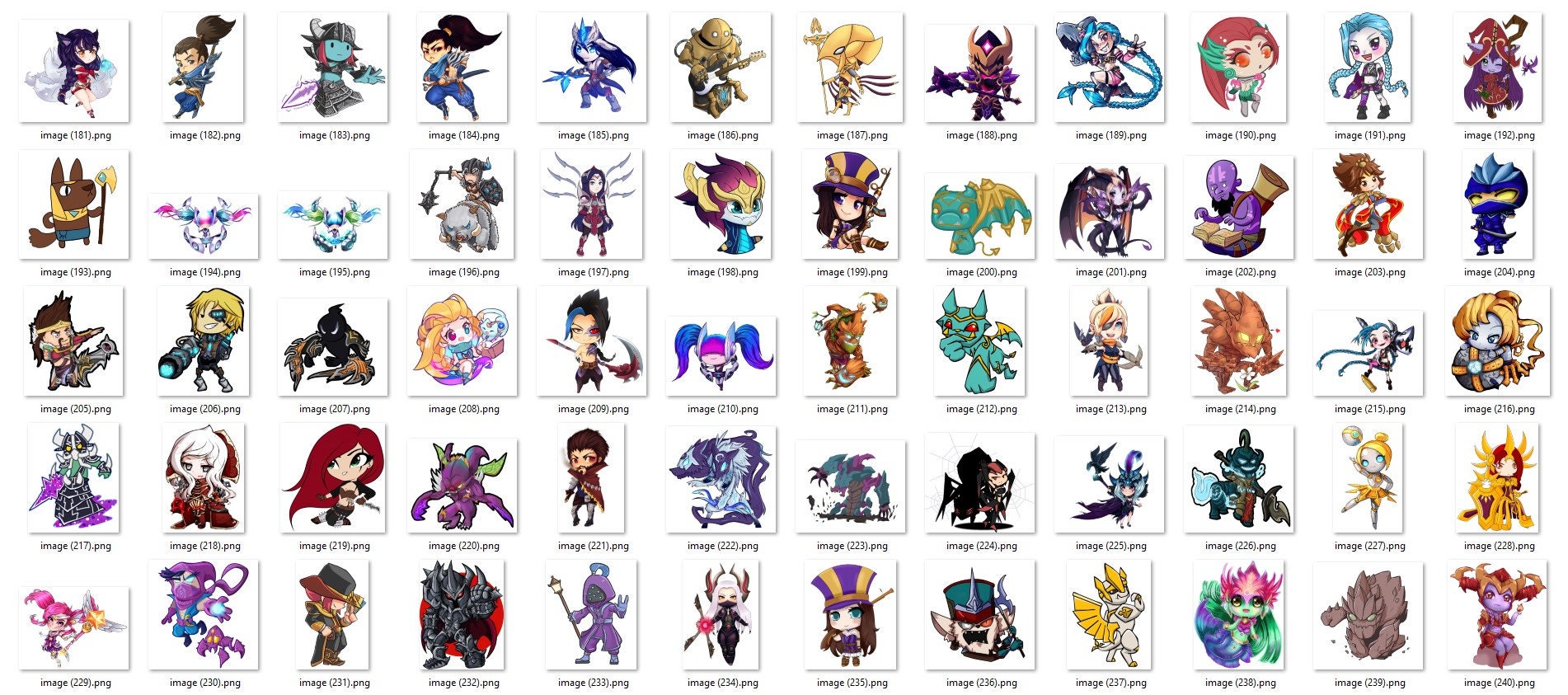 350-lol Charactor PNG Bundle,cartoon Characters Mega Bundle PNG ...