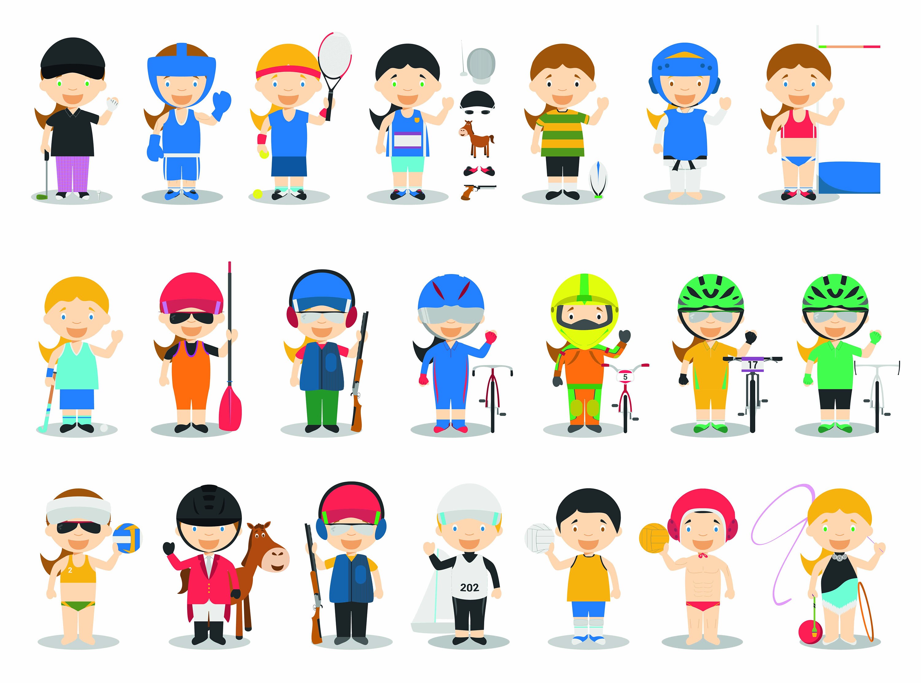 96x Sporting Clipart: Where Childhood Dreams Score Big ,children ...