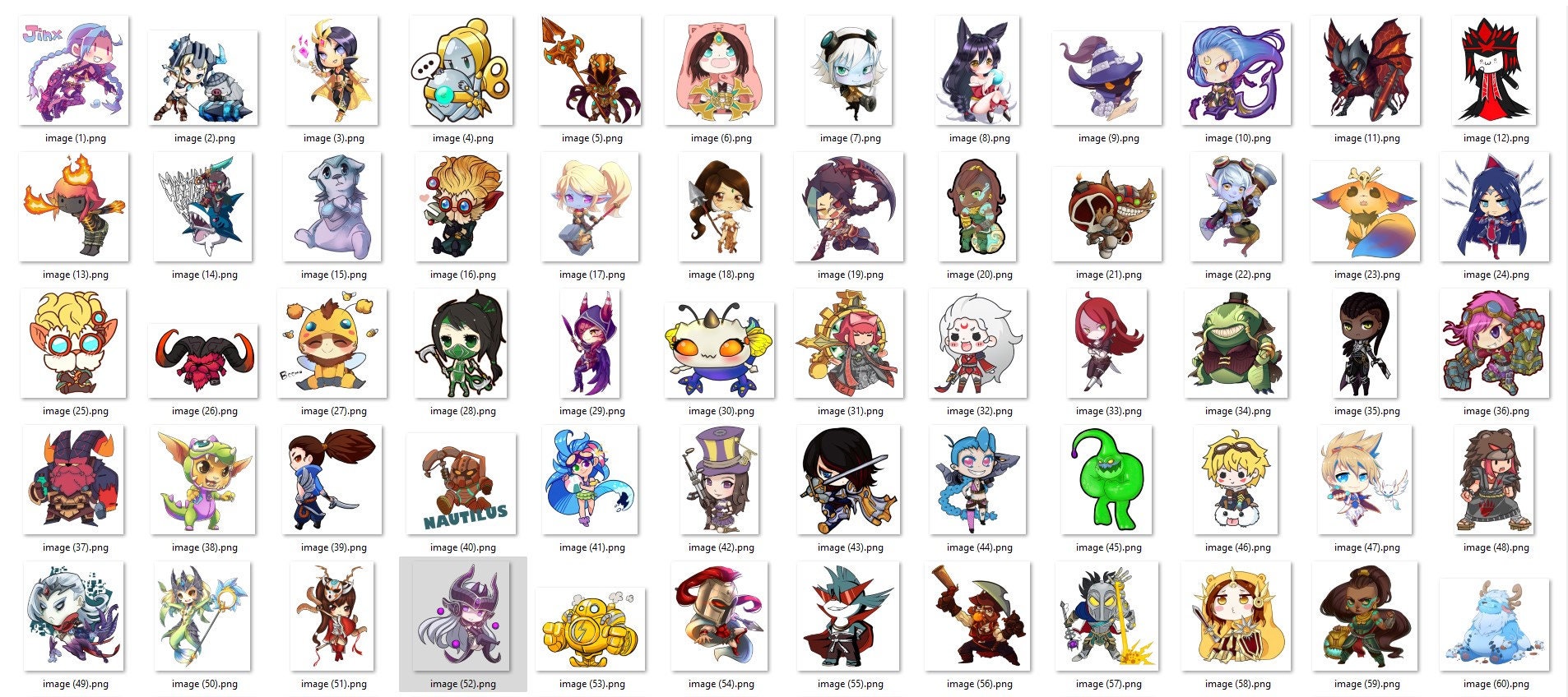 350-lol Charactor PNG Bundle,cartoon Characters Mega Bundle PNG ...