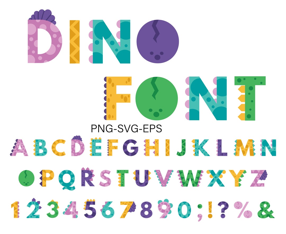Roar-some Text Adventures Await With Dino Alphabet Font/dino Alphabet ...