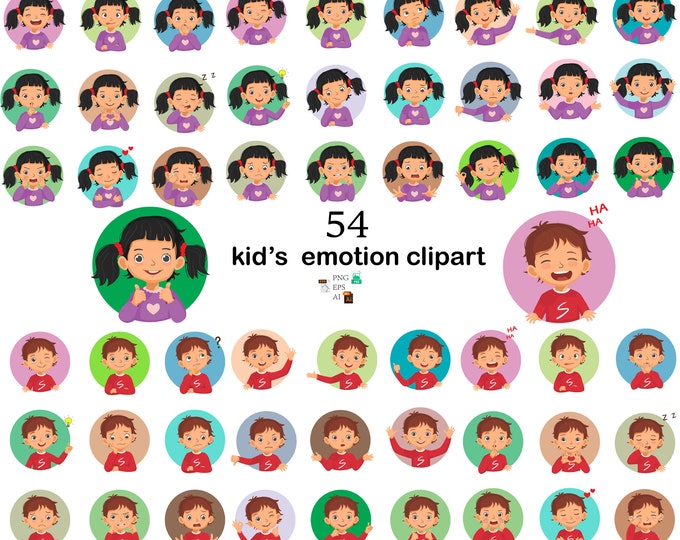 Feelings Faces Kids Png, Emoji Clipart, Emotions Clipart, Educational ...