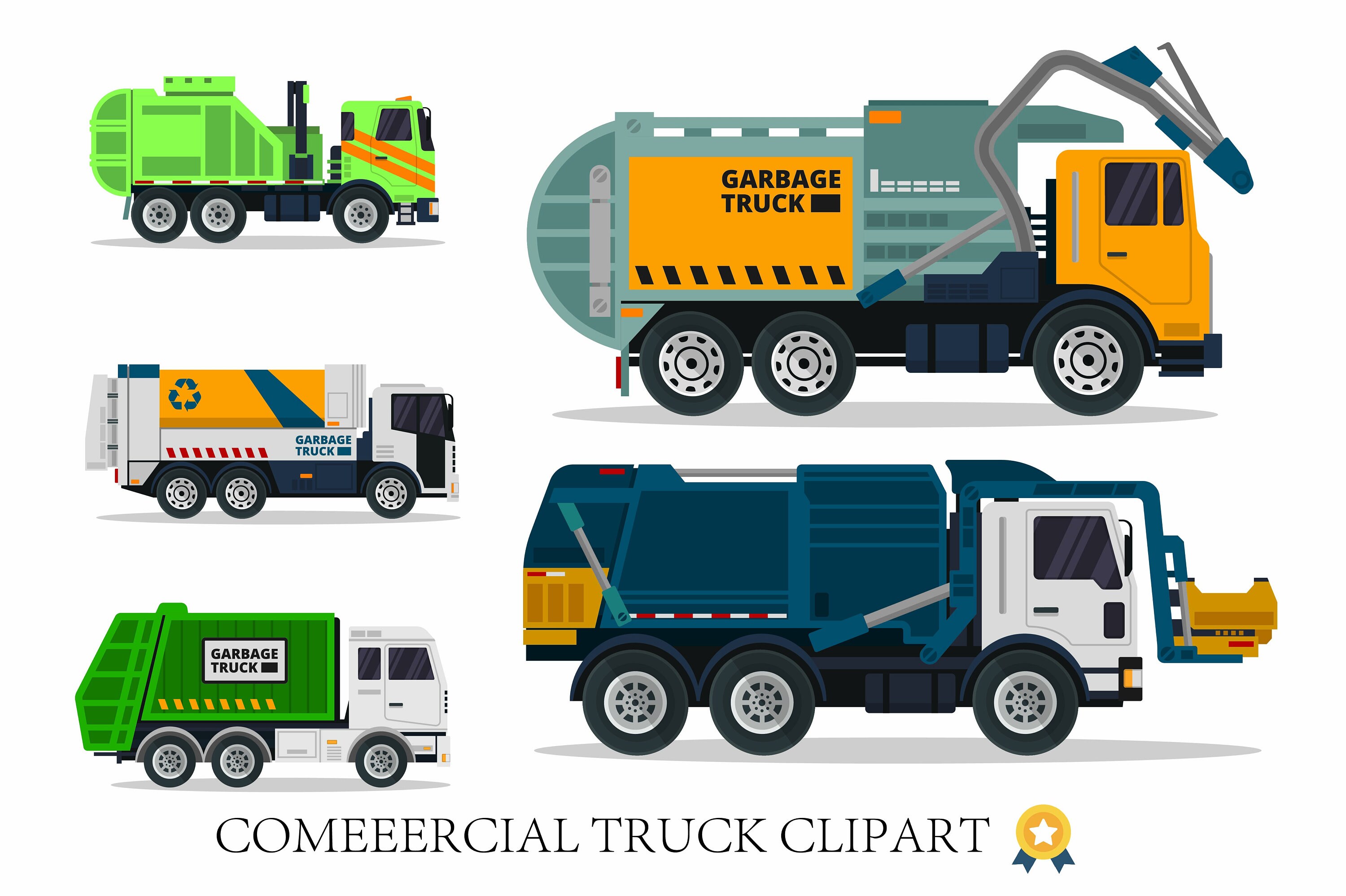 35kind-commercial Truck Clipart/ Truck Vector Graphics，commercial ...