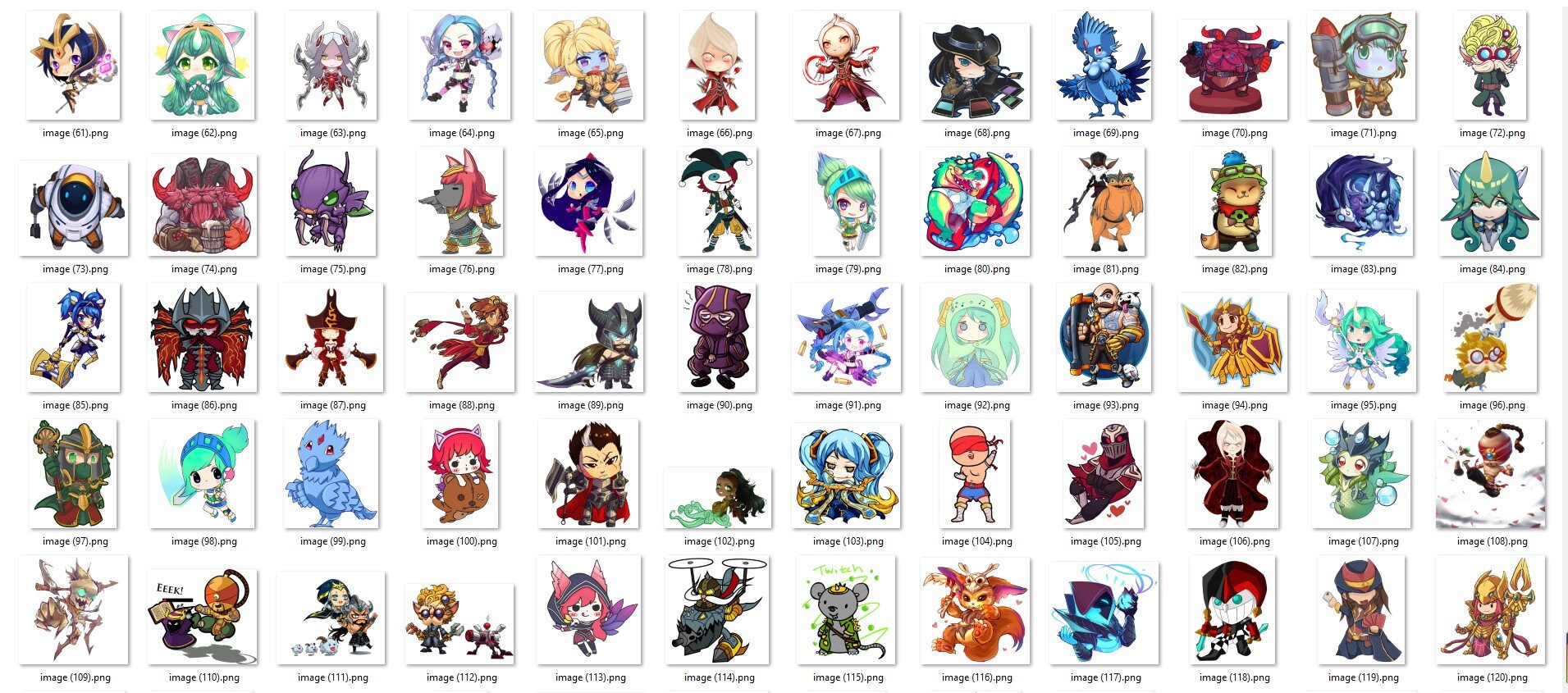 350-lol Charactor PNG Bundle,cartoon Characters Mega Bundle PNG ...