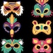 88animal Face Mask Clipart Png-svg.enchanting Mask Illustrations ...