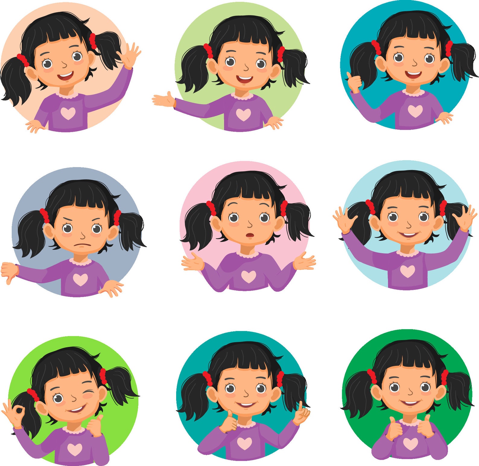 Expressive Children's Emotions Clipart Collection -54 Kids Emotion - Etsy