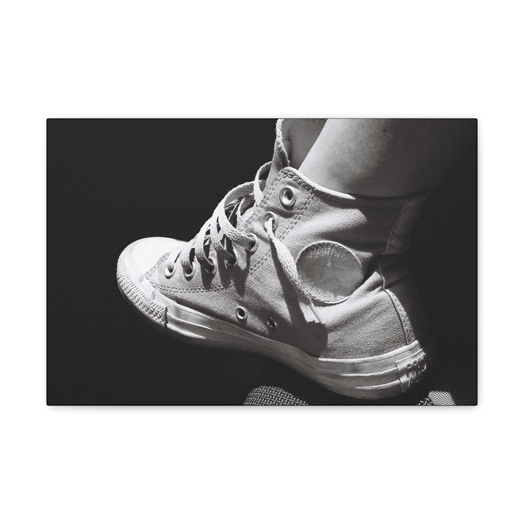 Converse Black and White Canvas Gallery Wraps - Etsy