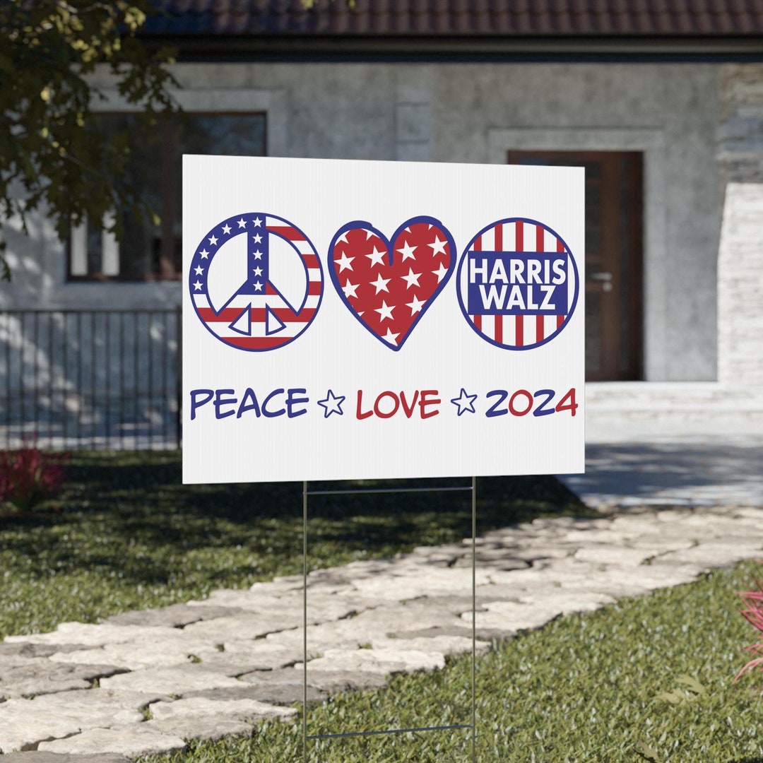 Letrero para jardín Harris Walz 2024: plástico corrugado duradero ...