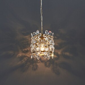Flower Shaped Crystal Pendant Lights Modern Chandelier for - Etsy