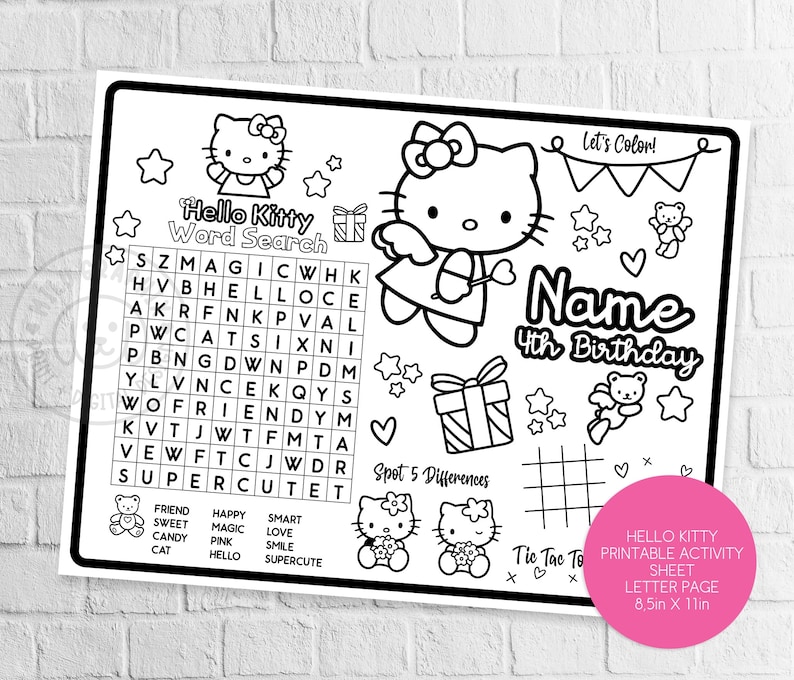 Party Printable, Coloring Sheet, Hello Coloring Page, Printable ...