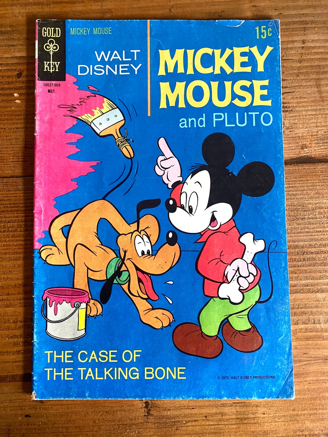 1972 Mickey Mouse and Pluto, Walt Disney, Gold Key, 10027-005 May, the ...