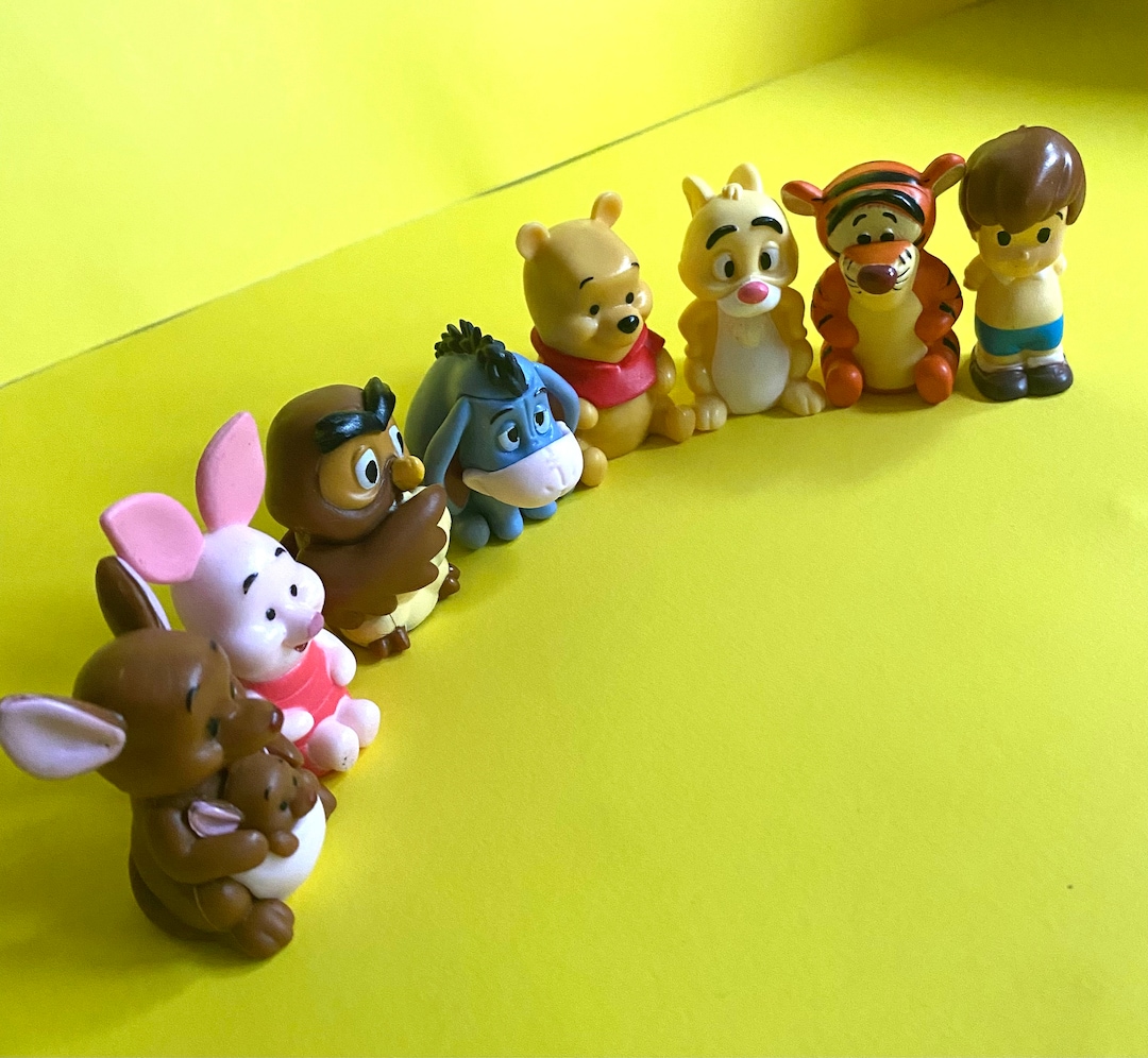 Unique Set of 8 Winnie the Pooh and Friends Figurine Toys - Etsy