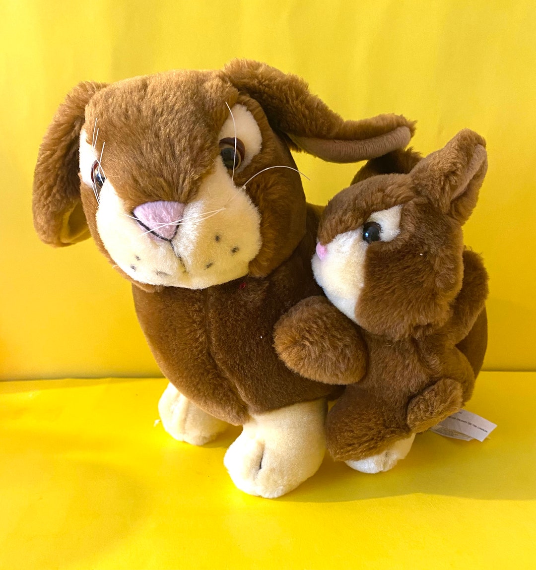 Unique Vintage Rabbits Plush Toy - Etsy