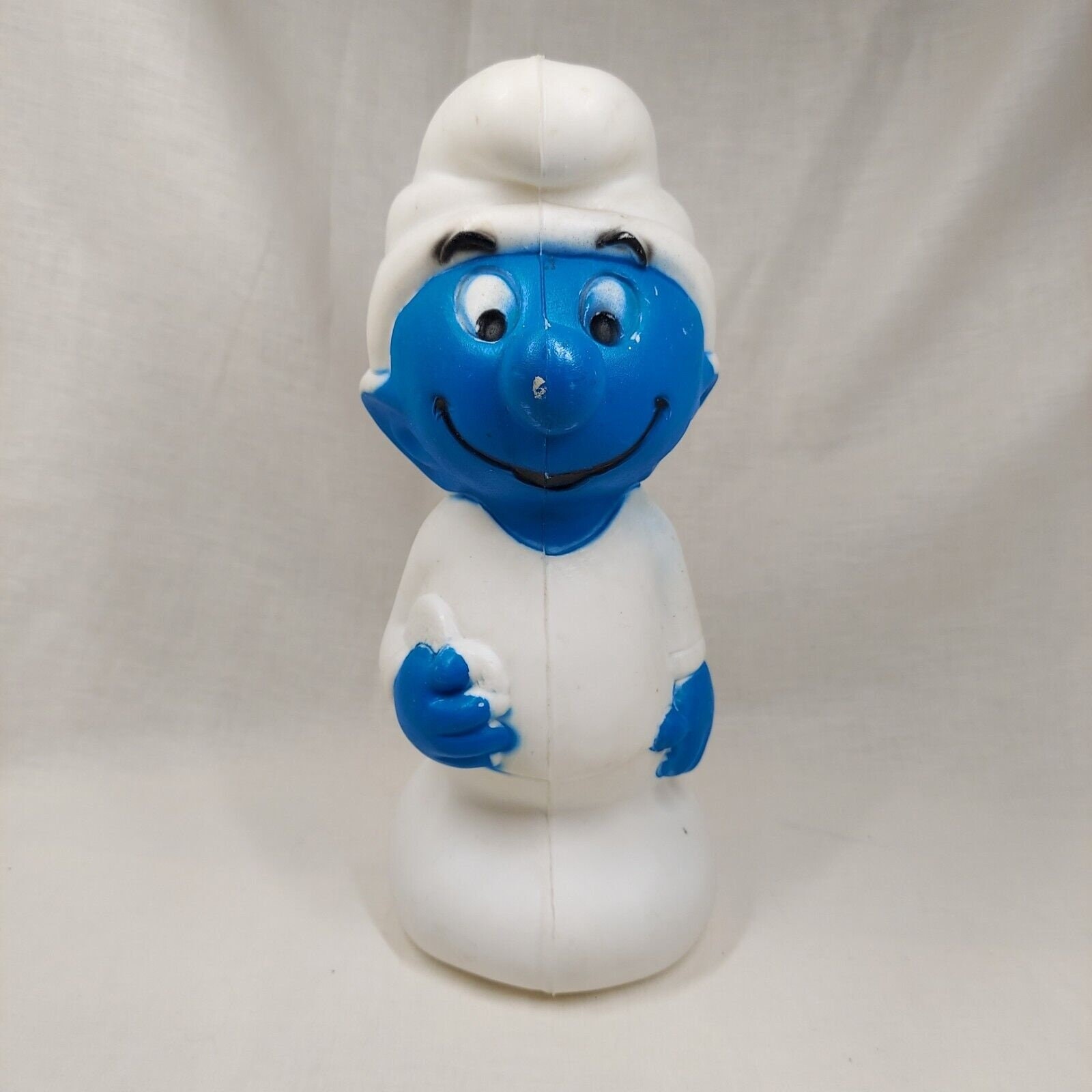 Smurf Blow Mold Plastic Coin Money Piggy Bank Peyo 1982 A J - Etsy
