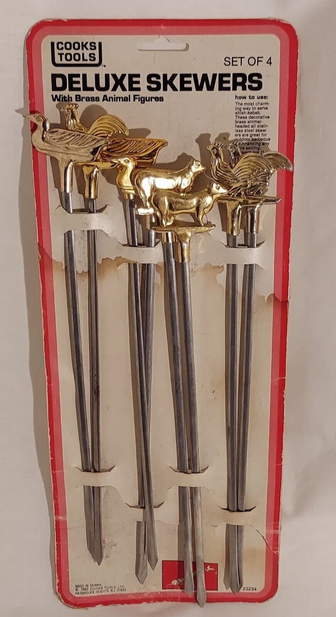 Brass Animal Skewers Cook's Tools Taiwan 1983 Set of 8 - Etsy