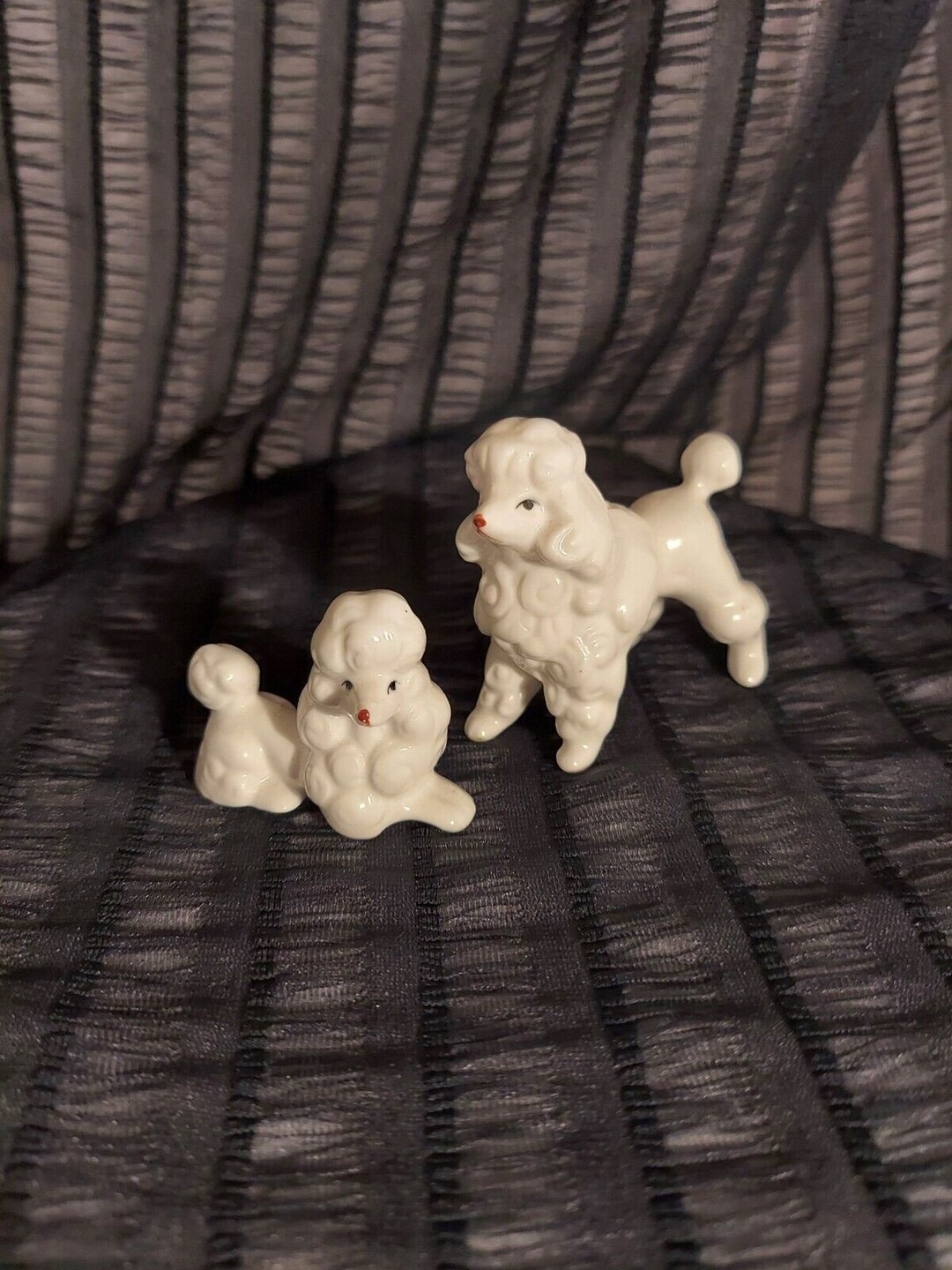 White Poodle Dog Dogs Puppy Shiny Bone China Figurines 1 - Etsy