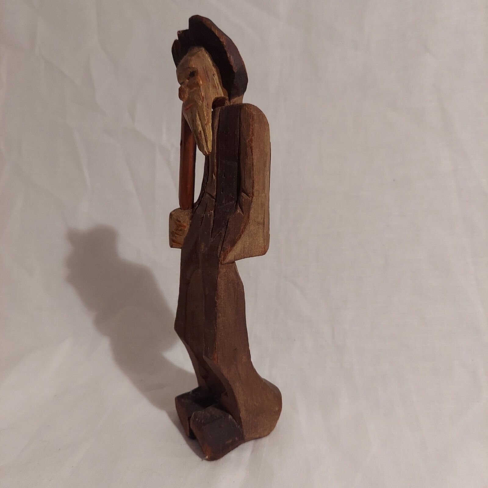 Folk Art Carved Old Time Primitive Cowboy Hillbilly Rifle Wood Figure ...