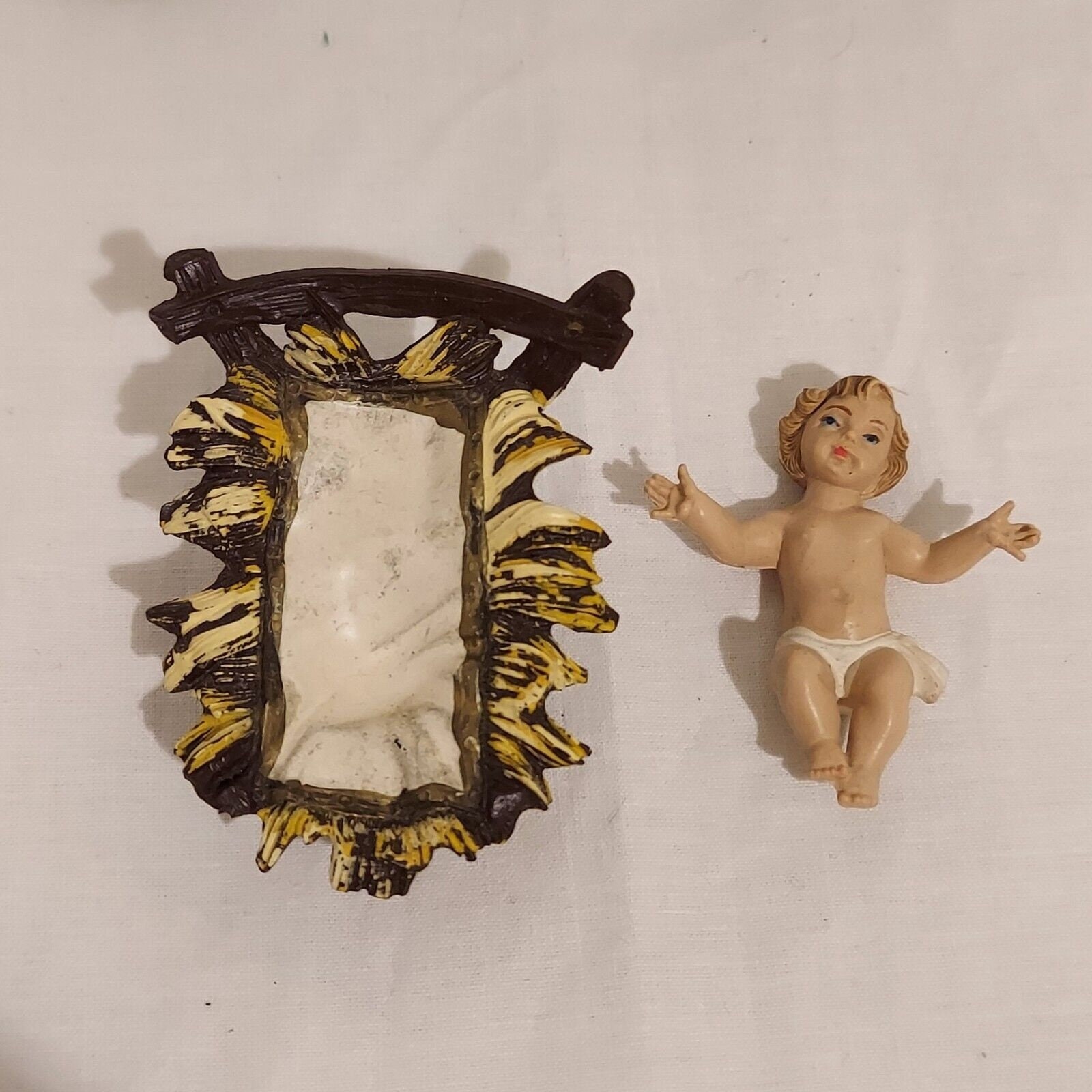 Jesus Mary Joseph Manger 4 in Fontanini Nativity Depose Italy Painted ...