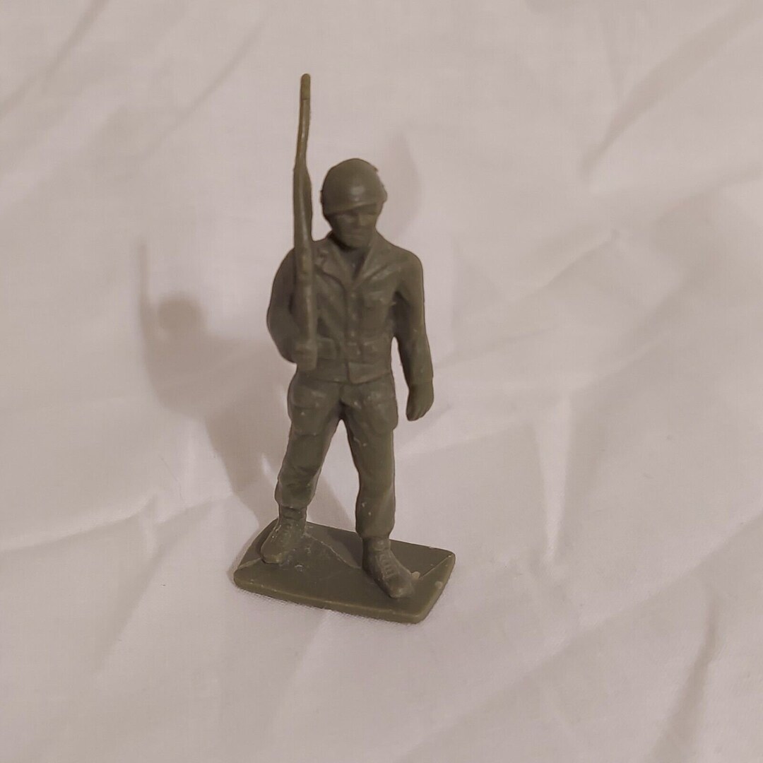 Timmee Tim Mee Toys Soft Plastic Olive Green Army Toy Soldier - Etsy