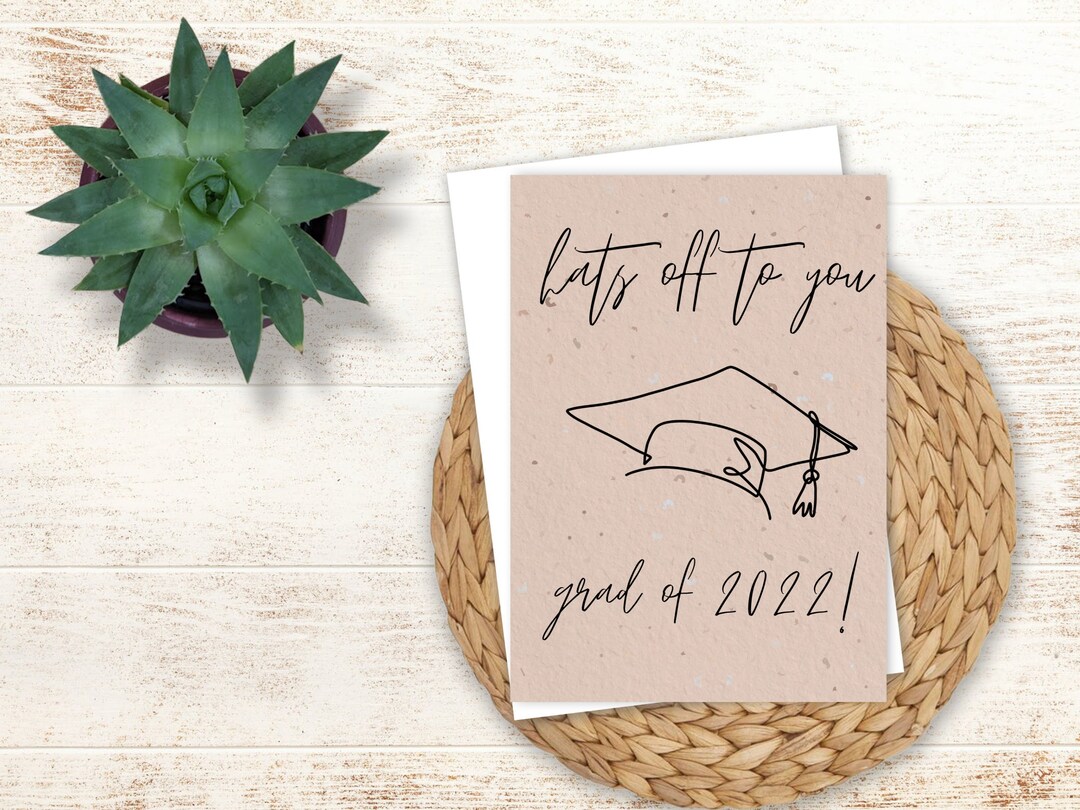 Happy Graduation Card 5x7 - 2022 Graduation Gift Line Art Greeting ...