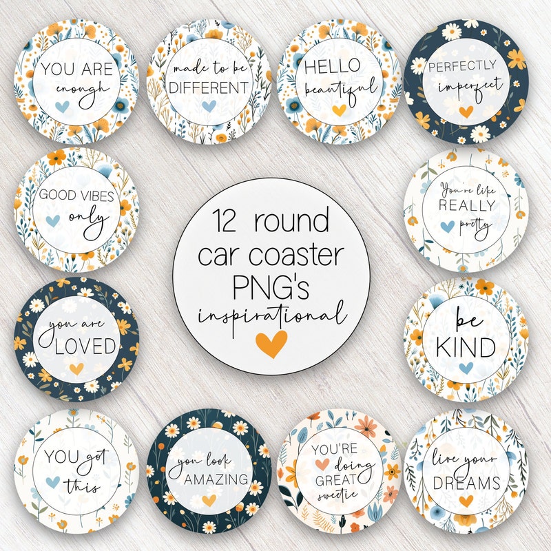 Blue or Yellow Coasters - Etsy
