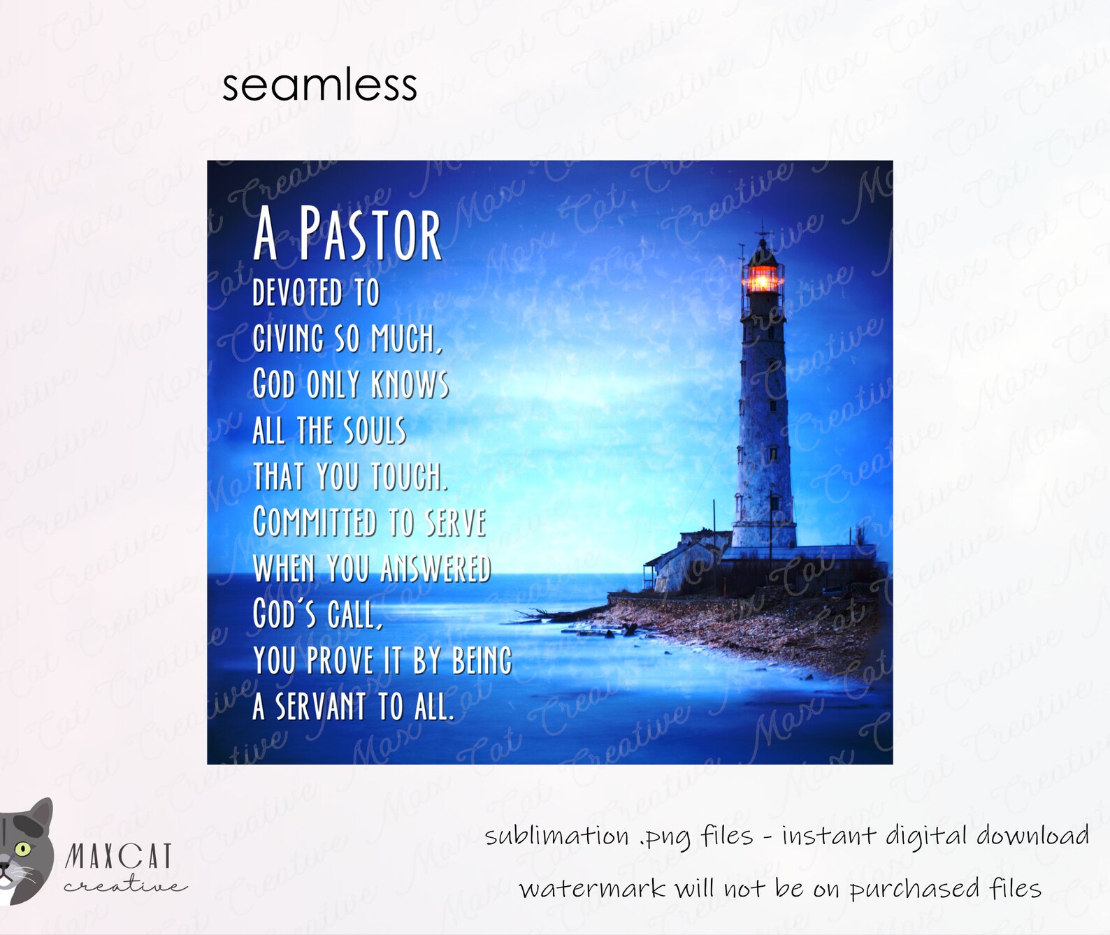 Pastor Appreciation Tumbler Wrap Lighthouse Sublimation - Etsy
