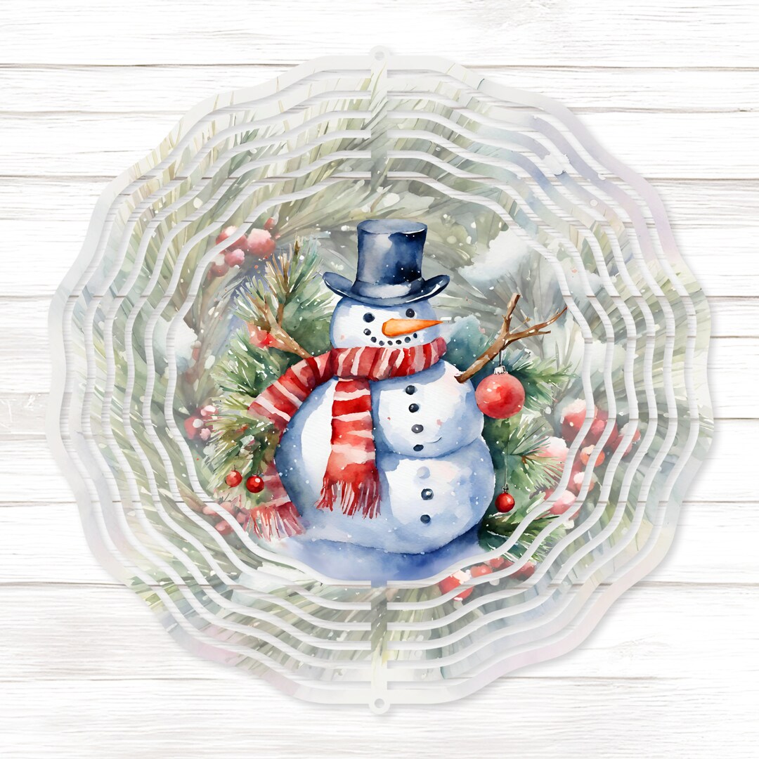 Snowman Wind Spinner PNG, Winter Christmas Snowman, Sublimation Design ...