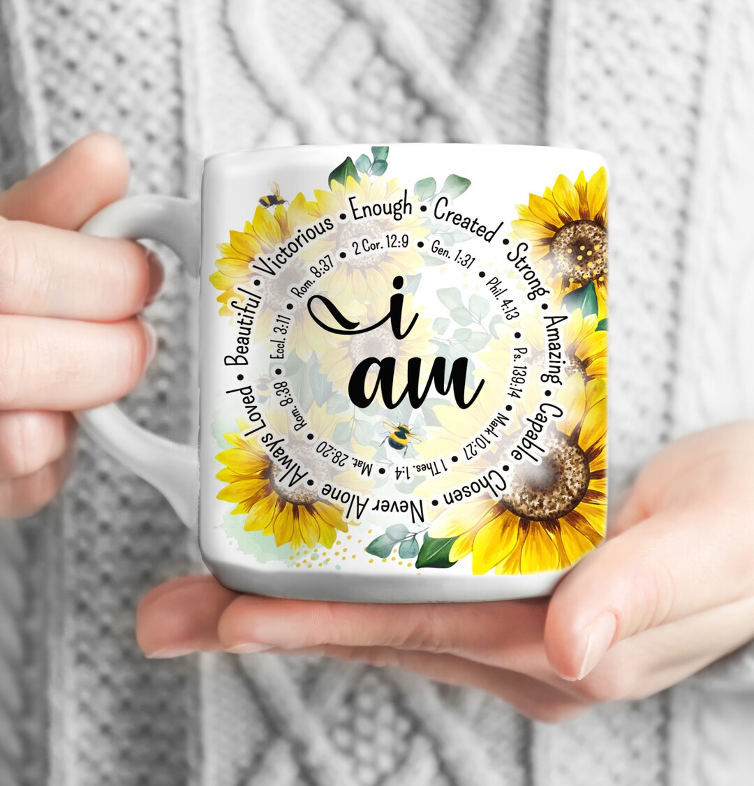 Christian Mug Wrap Design, I Am With Scriptures PNG Sublimation ...
