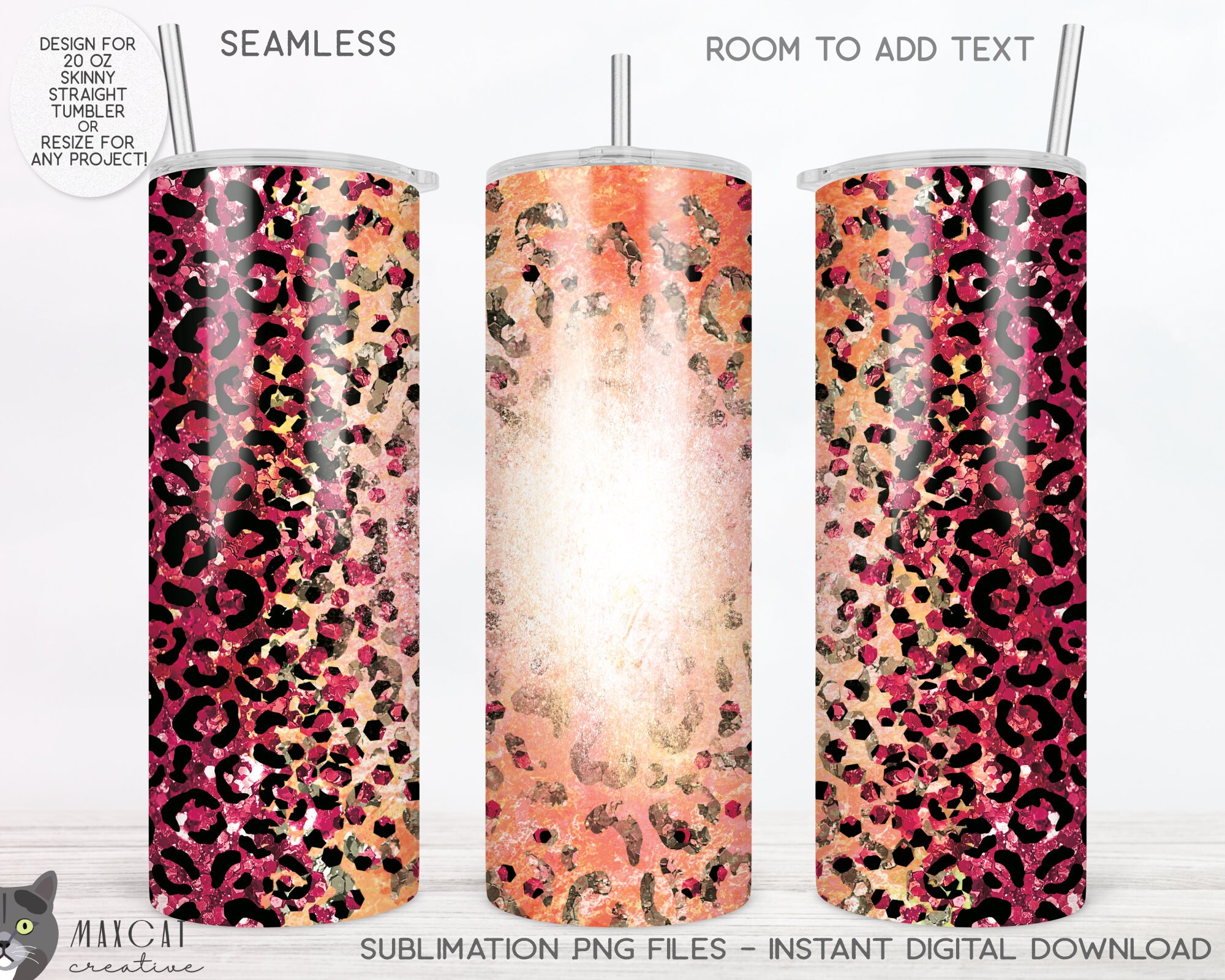 Animal Print Tumbler Wrap Leopard Tumbler Design 20 Oz - Etsy