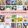 12x18 Garden Flag Sublimation Design, Fall Flag, Welcome Yard Flag ...