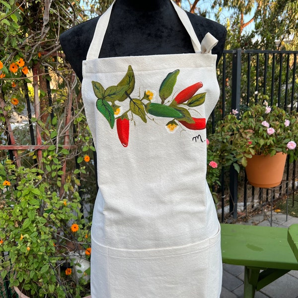 Hand Painted Apron - Etsy