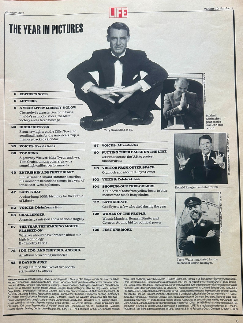 Life Magazine 1986: the Year in Pictures - Etsy