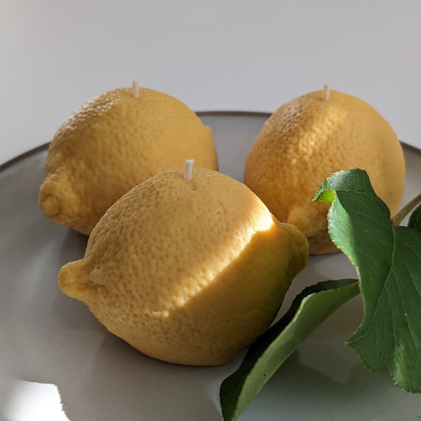 Lemon Candle - Etsy