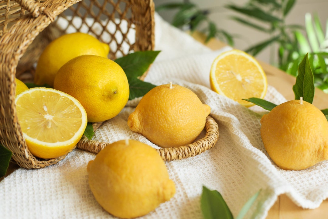 Lemon Shaped Candle Garden Party Candle Original Hostess Gift Food ...