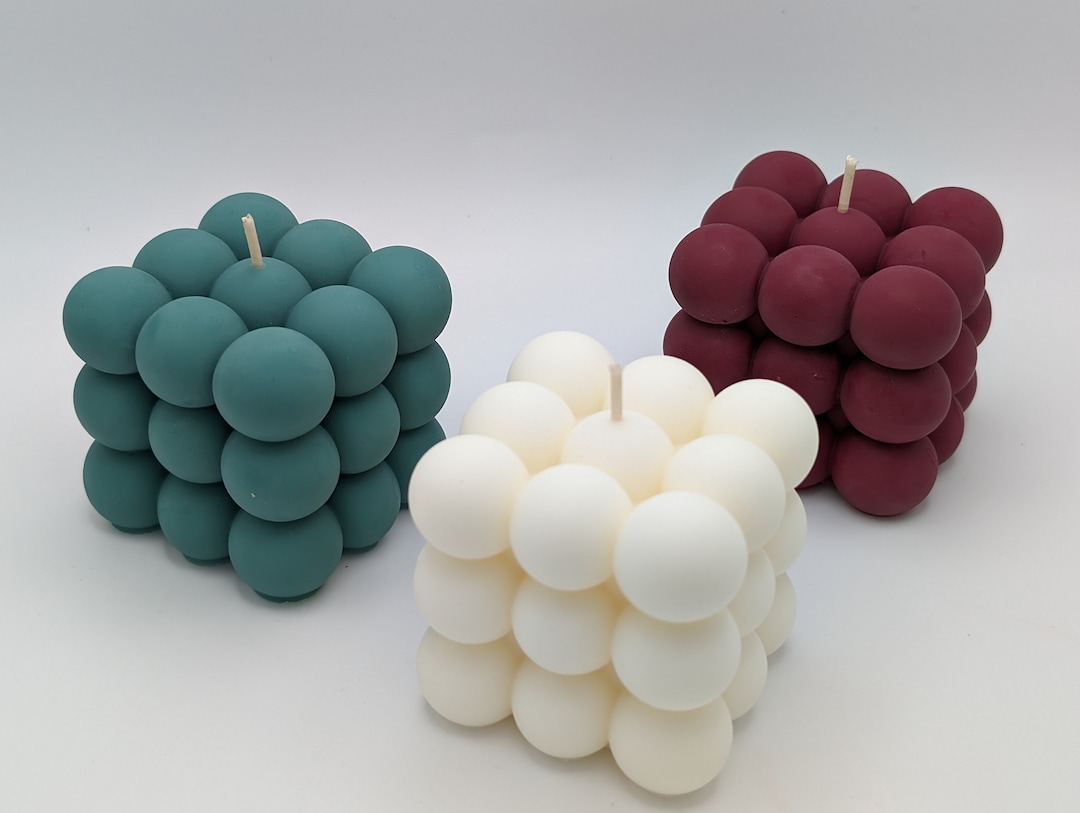 Bubble Candle Modern Cube Candle Home Decor Aesthetic Candle Coffee ...