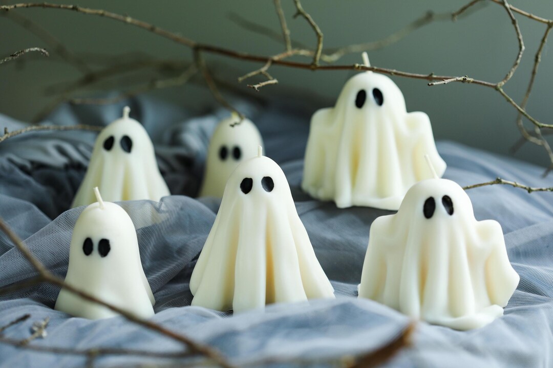 Ghost Candles for Halloween Candle Spooky Decor Halloween Ghosts Fall ...